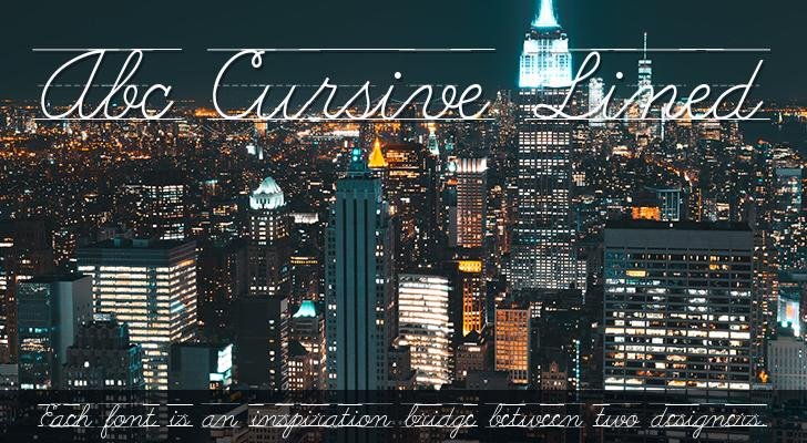 Abc Cursive Lined Font FontYukle Abc Cursive Lined Font FontYukle