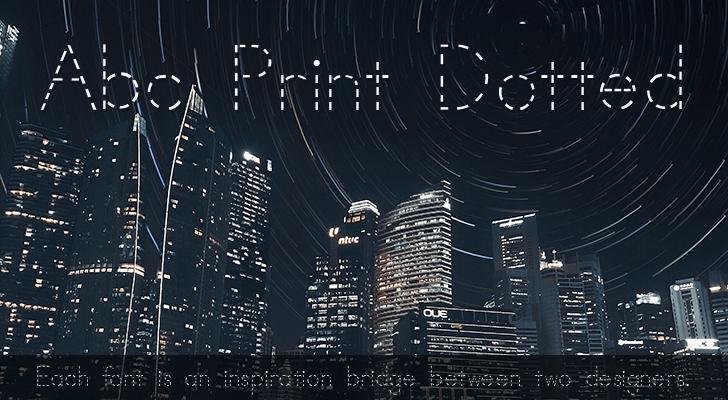 Abc Print Dotted Font FontYukle