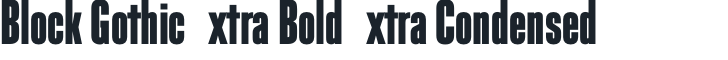 Berthold Extra Bold Condensed Fonts